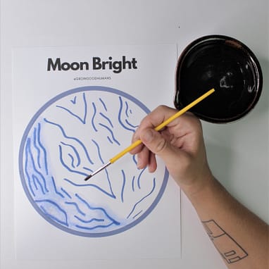 how to draw a moon with markers